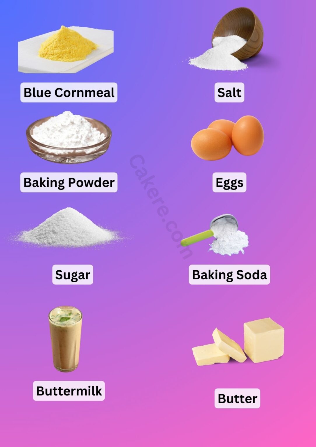 Blue Cornmeal Cake Recipe - CakeRe