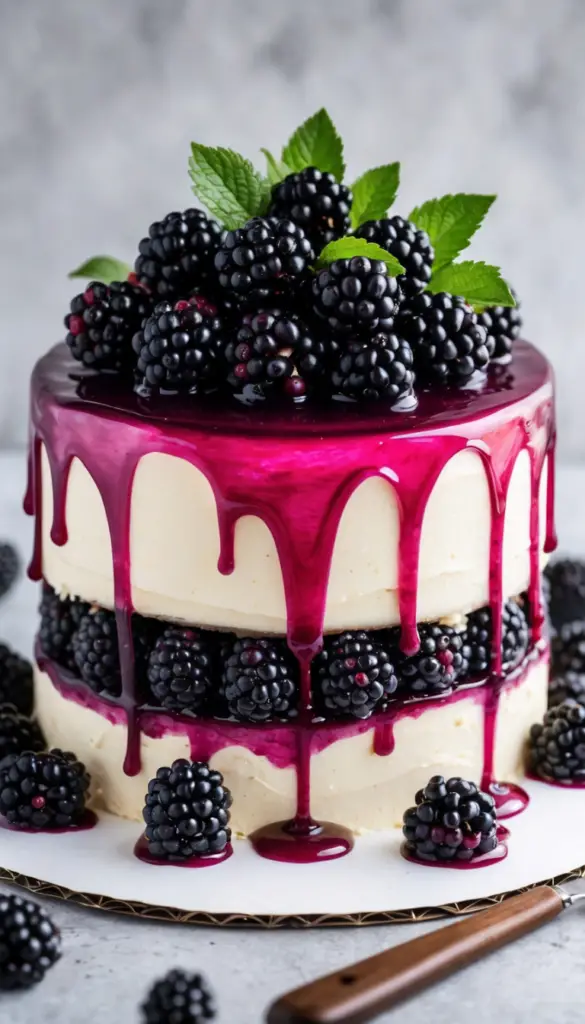30+ Creative Blackberry Cake Decoration Ideas - CakeRe