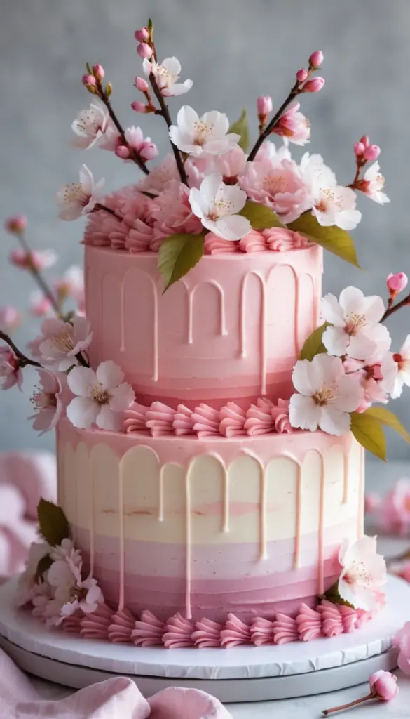 30+ Cherry Blossom Cake Decoration Ideas - CakeRe