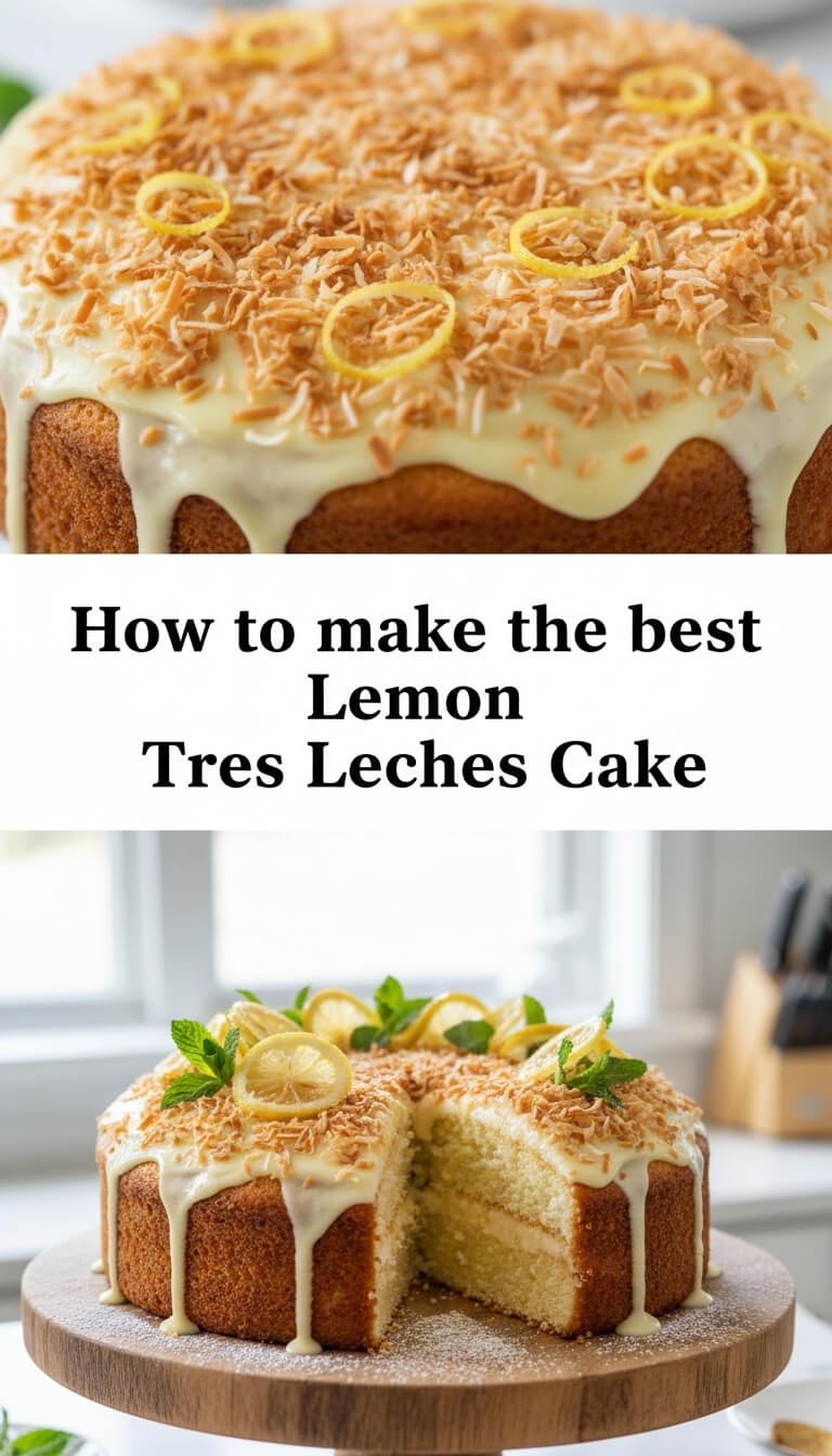 Lemon Tres Leches Cake Recipe - CakeRe
