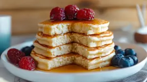 Fluffy 2-Ingredient Cottage Cheese Pancakes