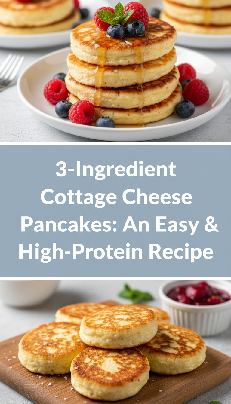 3-Ingredient Cottage Cheese Pancakes: An Easy & High-Protein Recipe ...